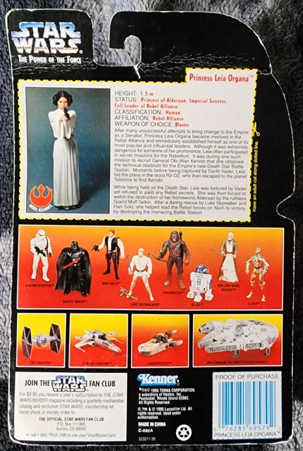 1995 KENNER STAR Wars princesse Leia organa Power of the Force rouge EUR 6,48 - PicClick FR