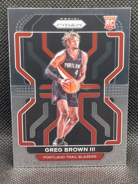 2021-22 PANINI PRIZM Basketball Greg Brown III Rookie Card #291 NBA RC ...