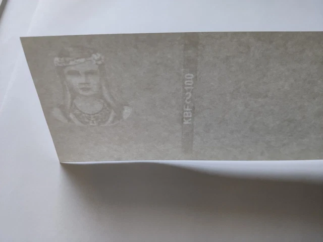 GOZNAK TESTNOTE WATERMARK KBF sample Specimen as seen on the photo Type ...