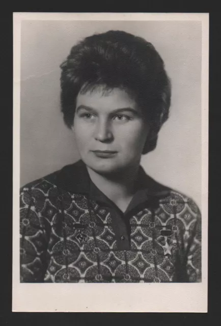 1964 Soviet First Woman In Space Tereshkova Cosmonaut Vintage Photo