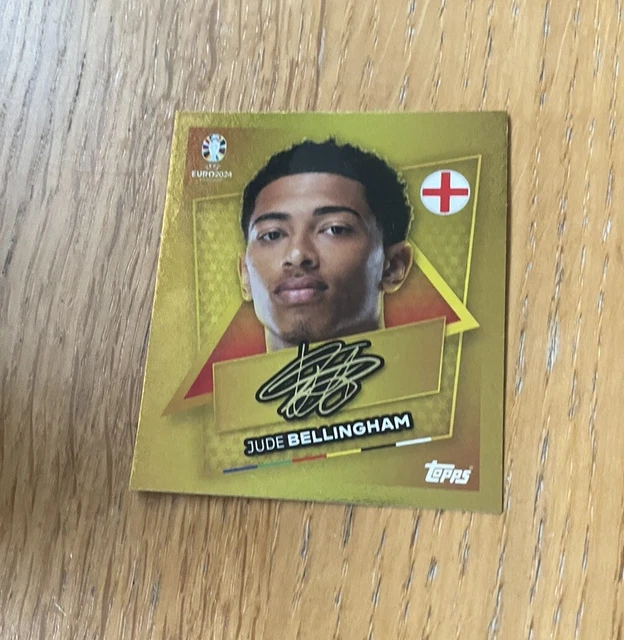 TOPPS EURO 2024 Jude Bellingham Gold SP Signature Sticker $27.07 ...