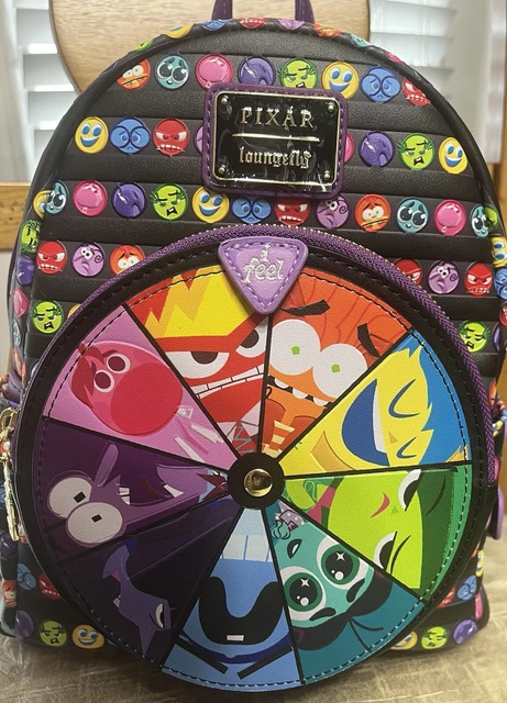 DISNEY PIXAR LOUNGEFLY Inside Out 2 Core Memories Spinning Wheel Mini ...