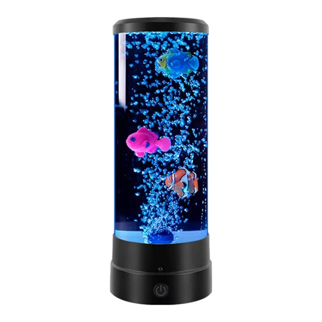 LED BUBBLE FISH Lamp USB Fish Aquarium Lamp for Kids for Desktop Table ...