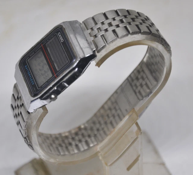 CASIO AL-180 SOLAR POWERED BATTERYLESS WATCH RARE VINTAGE (668) MADE in ...