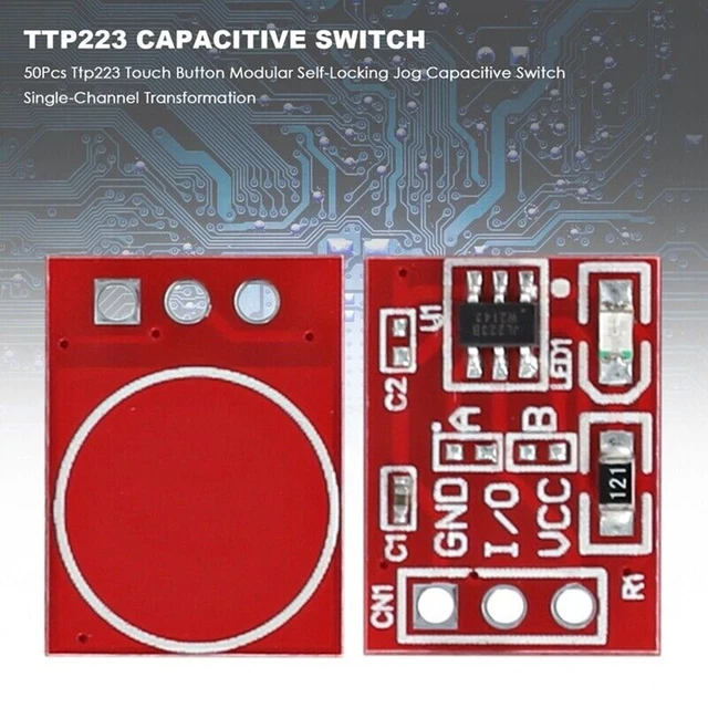 10 PZ TP223 Interruttore capacitivo modulare autobloccante Pulsante ...