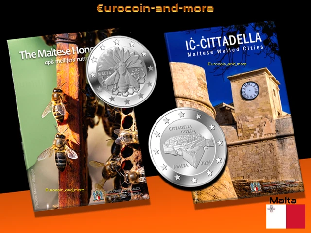 2 EURO MALTA 2024 Cittadella Gozo e Ape Maltese in FDC - 29- EUR 59,90 ...