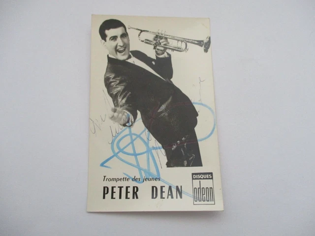 ANCIENNE CARTE PHOTO Peter Dean Trompette Des Jeunes Disques Odeon ...