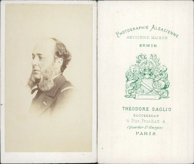 THEODORE SAGLIO, PARIS, Portrait homme en uniforme, circa 1870 CDV ...