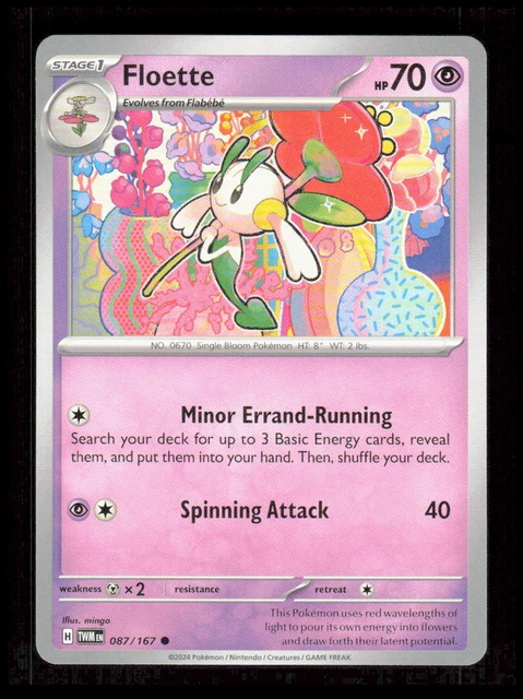 FLOETTE 087/167 SV06: Twilight Masquerade Pokemon tcg Card CB-1-9-D-14 ...