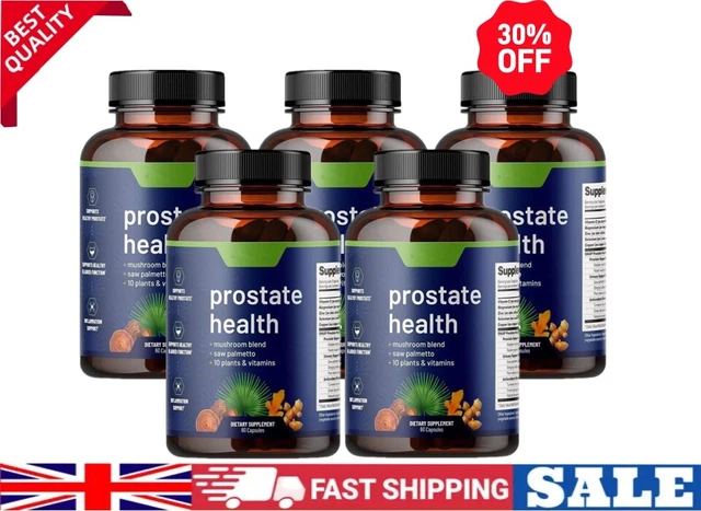 5PCS PROSTATE HEALTH Capsules Natural Support for Men’s Wellness 60 ...