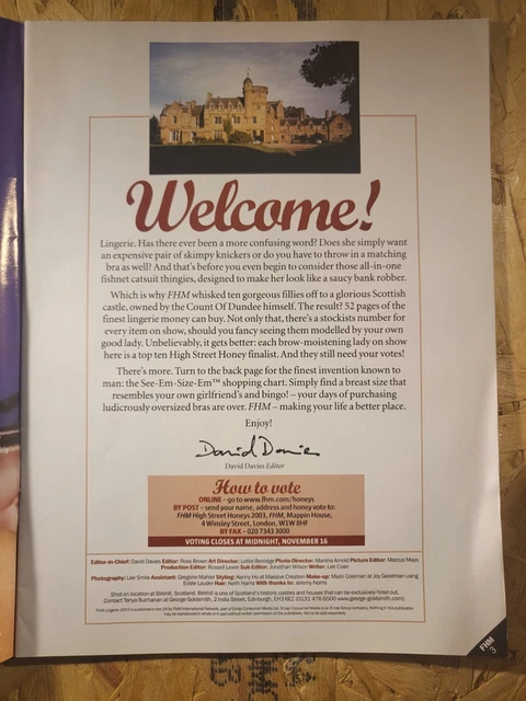 FHM LINGERIE SPECIAL 2003 (822) Kayleigh Pearson Charlotte Marshall £3. ...