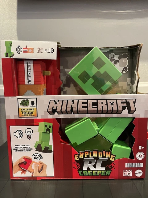MINECRAFT EXPLODING RC Creeper Lights & Sounds, 10 Explosive Particles ...
