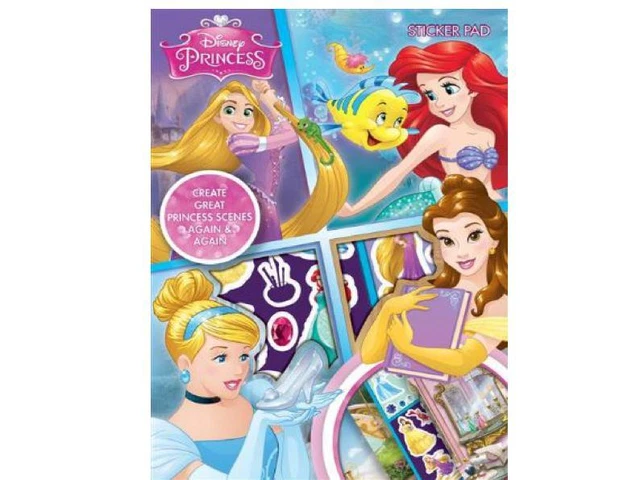 DISNEY PRINCESS STICKER Pad With Favoutite Scenes To Decor Book ...