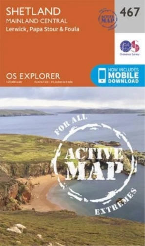 SHETLAND - MAINLAND Central (Map) OS Explorer Active Map $32.02 ...