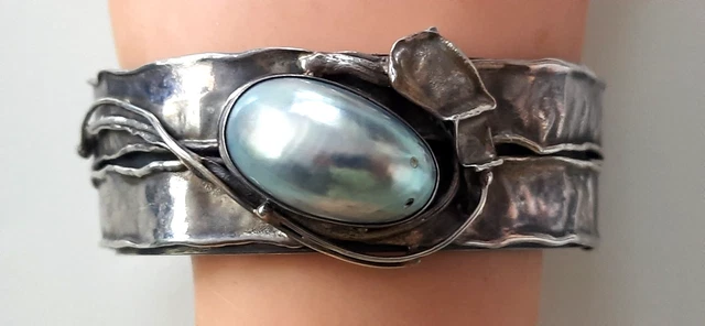 AVI SOFFER ° SILBER DESIGN ARMREIF ° 925 / ooo ° PERLE ° Israel ...