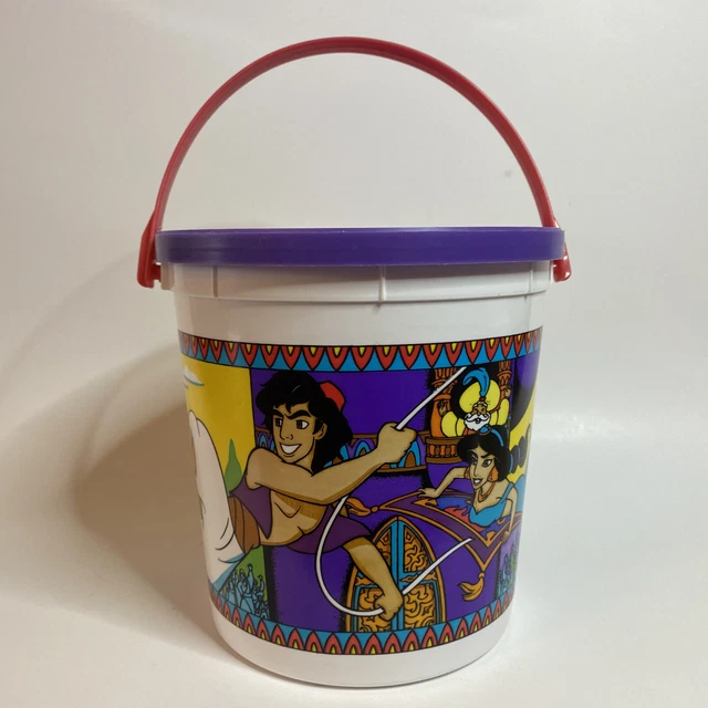 VINTAGE 1990S BURGER King Kids Club Aladdin Popcorn Bucket w/ Lid ...