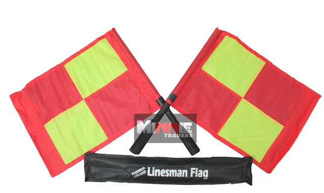 DELUXE PREMIER LINESMAN Flags Set Football Rugby Hockey Training ...