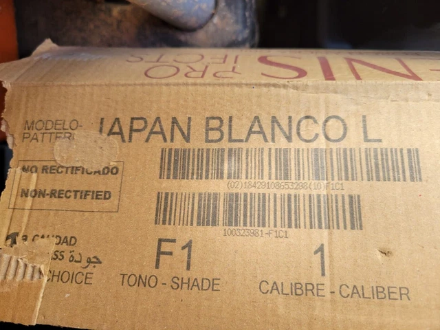 PORCELANOSA LARGE FORMAT Japan Blanco Wall Tiles - 590 x 330 x 6 tiles ...