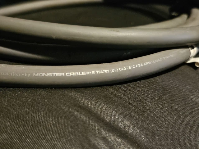 2X 1 FT Monster Cable M850i RCA Audiophile Stereo Audio Interconnect ...