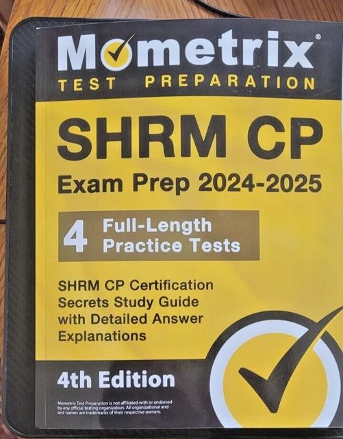 SHRM CP EXAM Prep 2024-2025 4 Practice Tests Certification Secrets ...