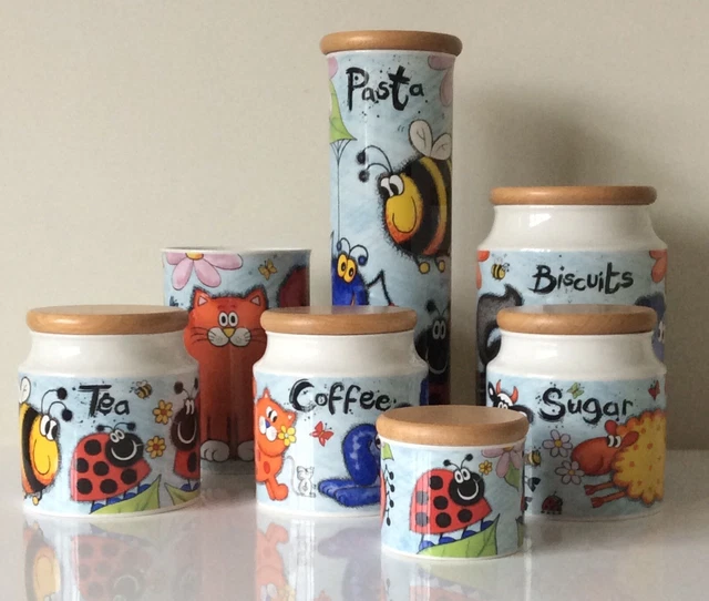 DUNOON STORAGE JARS - ‘Wild Bunch’ Jane Brookshaw Design £75.89 ...