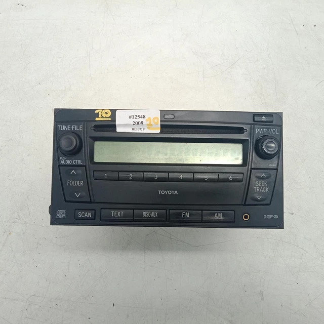 TOYOTA HILUX STEREO/HEAD Unit Single Disc Cd Player (P/N On Face 12848 ...