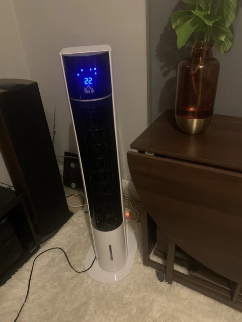 HOMCOM BLADELESS AIR Cooler, Evaporative Oscillating Tower Fan ...