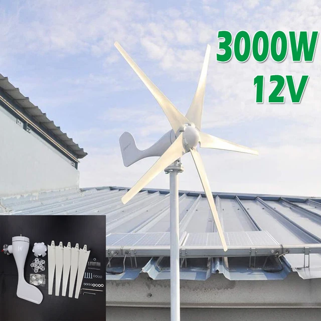 3kw Generatore Per Turbina Eolica Mppt Charge Controller 5 Blades Windmill 12v Eur 330 61
