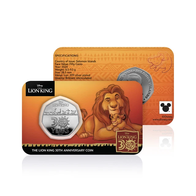 THE LION KING 30th Anniversary Silver Plated Coin 2024 Commemorative ...
