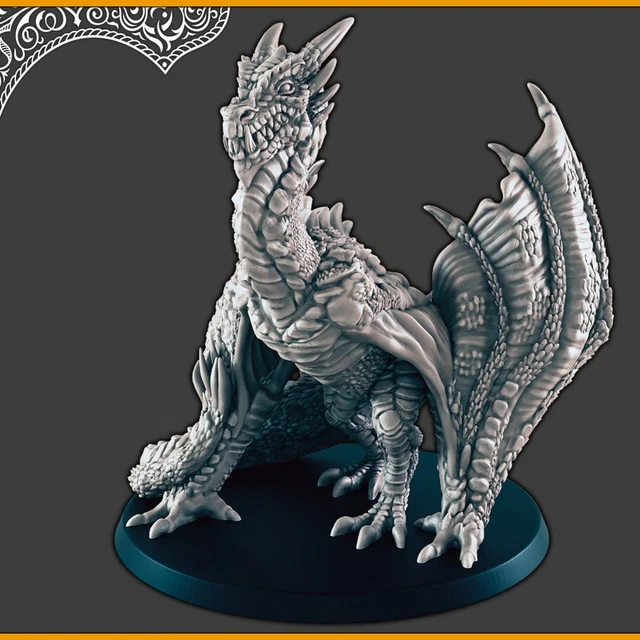 WYVERN DRAGON (28-32MM Scale) 3d printed FDM Miniatures for D&D ...