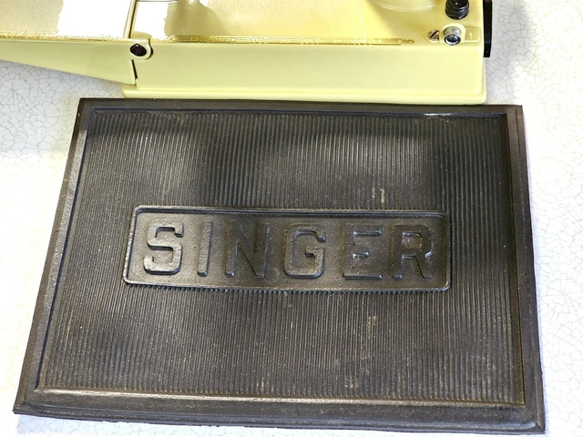 VINTAGE SINGER SEWING Machine Rubber Mat ~ Treadle or Table w/ Non-slip ...