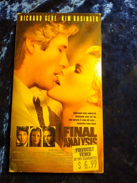 FINAL ANALYSIS VHS Tape KIM BASSINGER Richard Gere BLOCKBUSTER video ...