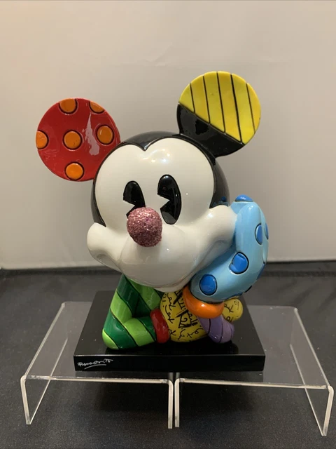 ROMERO BRITTO DISNEY Mickey Mouse Pop Art Bust Figurine £121.64 - PicClick UK
