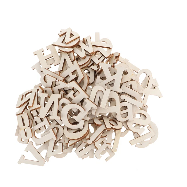 ALPHANUMERIC WOOD CHIPS Number Cutouts Decorative Letters for Shelf £9. ...