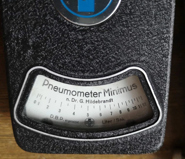 ANTIKES LUNGENFUNKTIONSGERÄT SPIROMETER tragbar Pneumometer Minimus ...