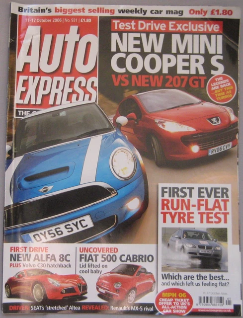 AUTO EXPRESS MAGAZINE 11-17 October 2006 featuring Mini, Land Rover ...