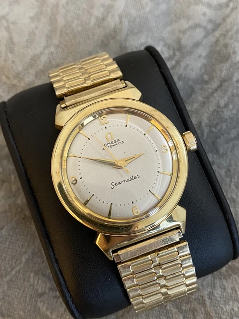 RARE VINTAGE 1950S Omega Seamaster Cal. 500 17j Fancy Lugs Automatic ...