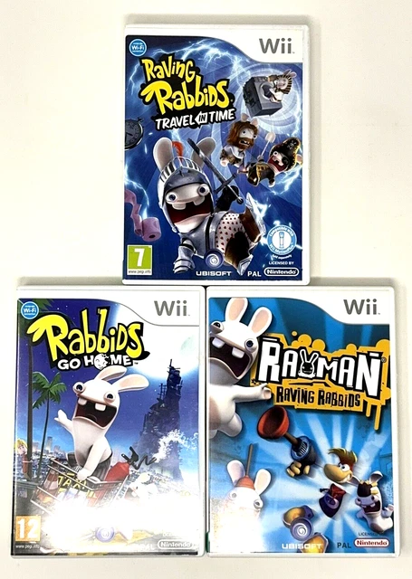 RAYMAN RAVING RABBIDS + Go Home + Travel in Time - Nintendo Wii Game ...