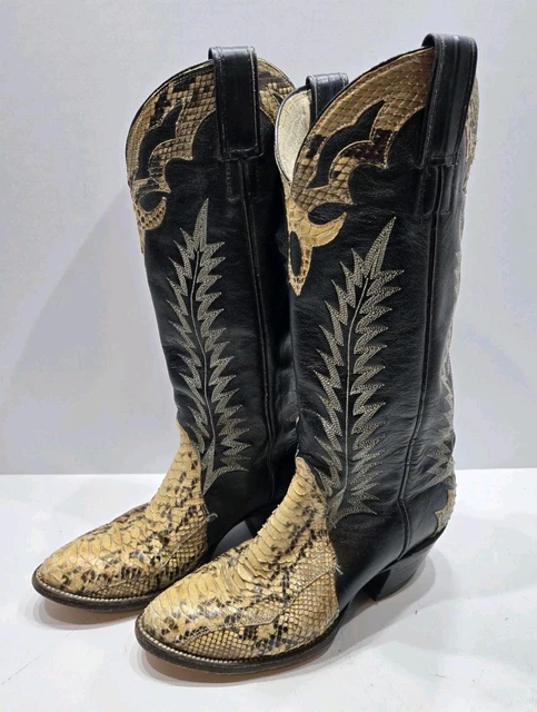 CATS PAW WESTERN/ Cowboy Boots Men’s Genuine Python Skin Size 6 E $99. ...