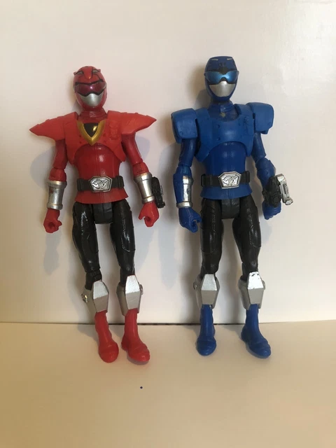 POWER RANGERS BEAST Morphers Red and Blue Ranger Action Toys 15cm ...