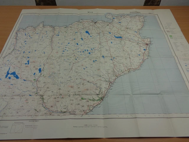 WW2 GERMAN INVASION MAP of "WICK" (+ THURSO, DUNNET HEAD, STRATHY POINT ...