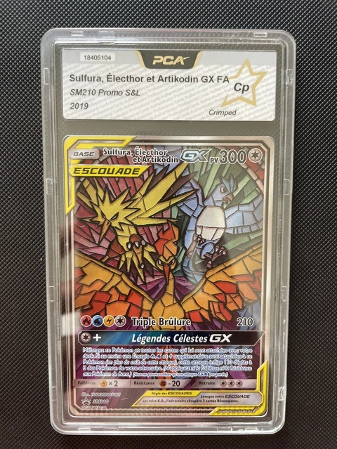 Carte Pokémon Sulfura électhor Et Artikodin Gx Fa Sm210 Pca Psa