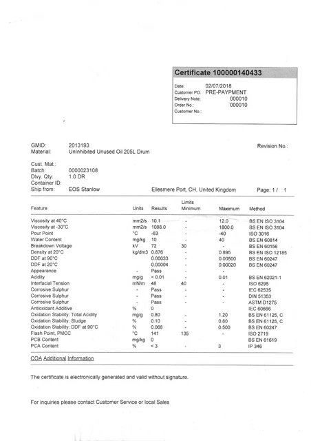500ML TRANSFORMATOR MINERALISCH isolierend Dielektrisch Öl Hochspannung ...