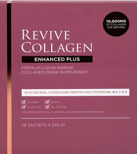 28X COLLAGEN SACHETS -Revive Enhanced Plus Premium 10,000MG + Retinol ...