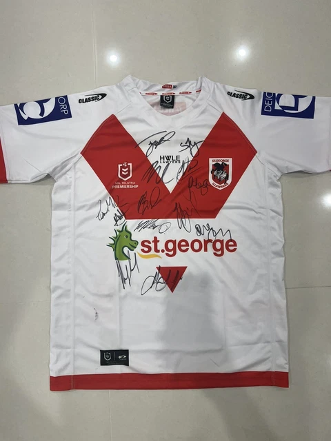 SIGNED 2024 ST George Illawarra Dragons NRL Rugby League Jersey Guernsey - COA $284.95 - PicClick AU