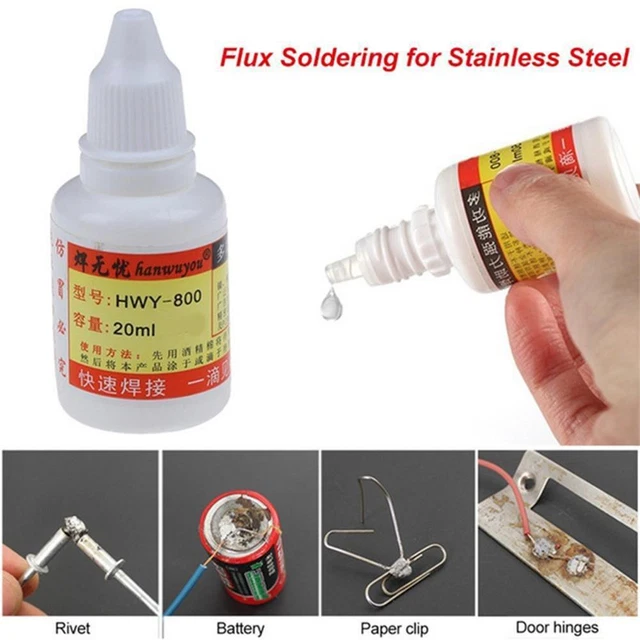20ML STAINLESS STEEL Flux Soldering Paste Stainless Liquid Steel Solder ...