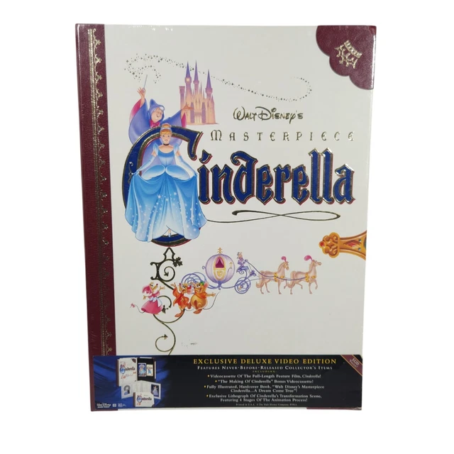 CINDERELLA VHS MASTERPIECE Deluxe Collectors Edition with Lithographs ...