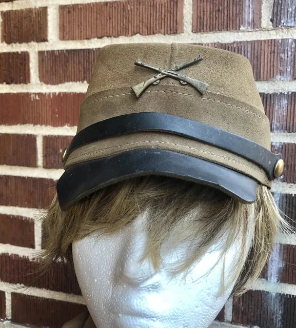 VINTAGE KEPI HAT JOHNNY REB CIVIL WAR SOLDIER CONFEDERATE ARMY CAP ...