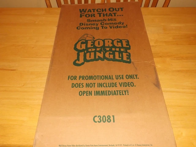 GEORGE OF THE Jungle-Disney-Brendan Fraser-Vintage Movie Standee ...