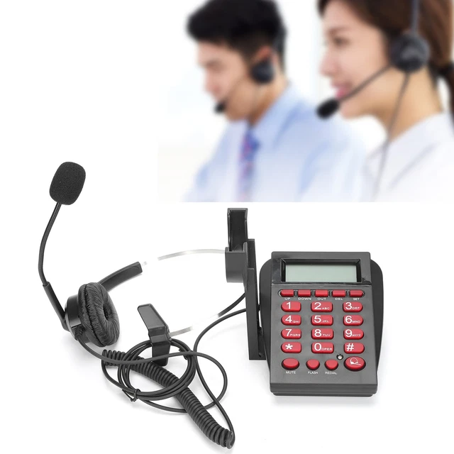 HT720 CALL CENTER Wired Telephone With Omnidirectional Headset ...